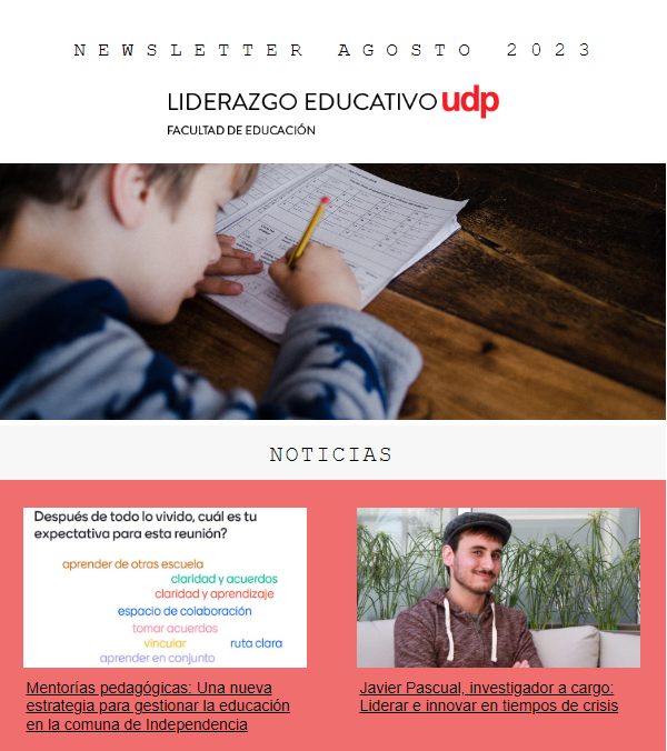 Newsletter Nº 22, junio 2023 – Liderazgo Educativo UDP